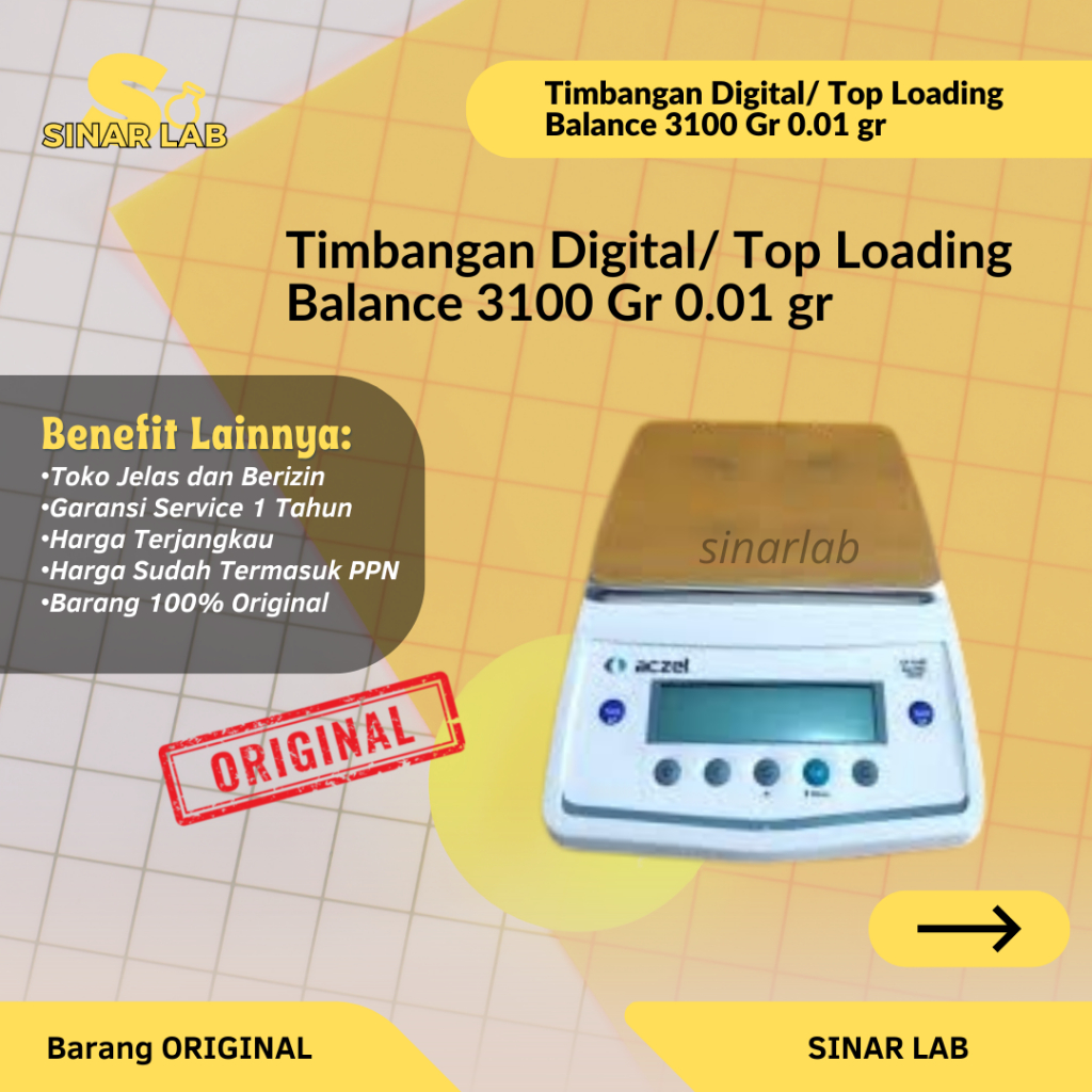 Jual Timbangan Digital/ Top Loading Balance 3100 Gr 0.01 gr | Shopee Indonesia