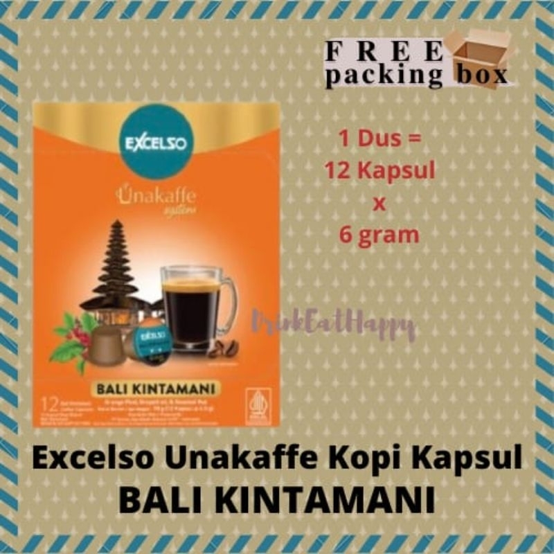 Jual Excelso UNAKAFFE BALI KINTAMANI Kopi Kapsul Capsule Coffee ...