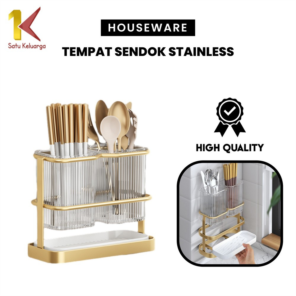 Jual 1K Tempat Sendok Minimalis C996 Tempat Sendok Stainless Rak Sendok ...