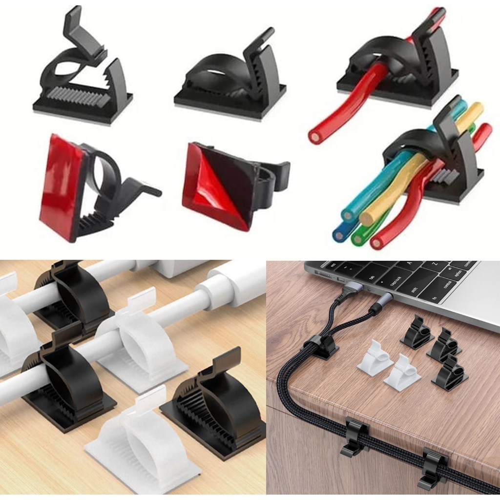 Jual Klem Kabel Universal Clamp Plastik Penjepit Merapikan Pengatur ...