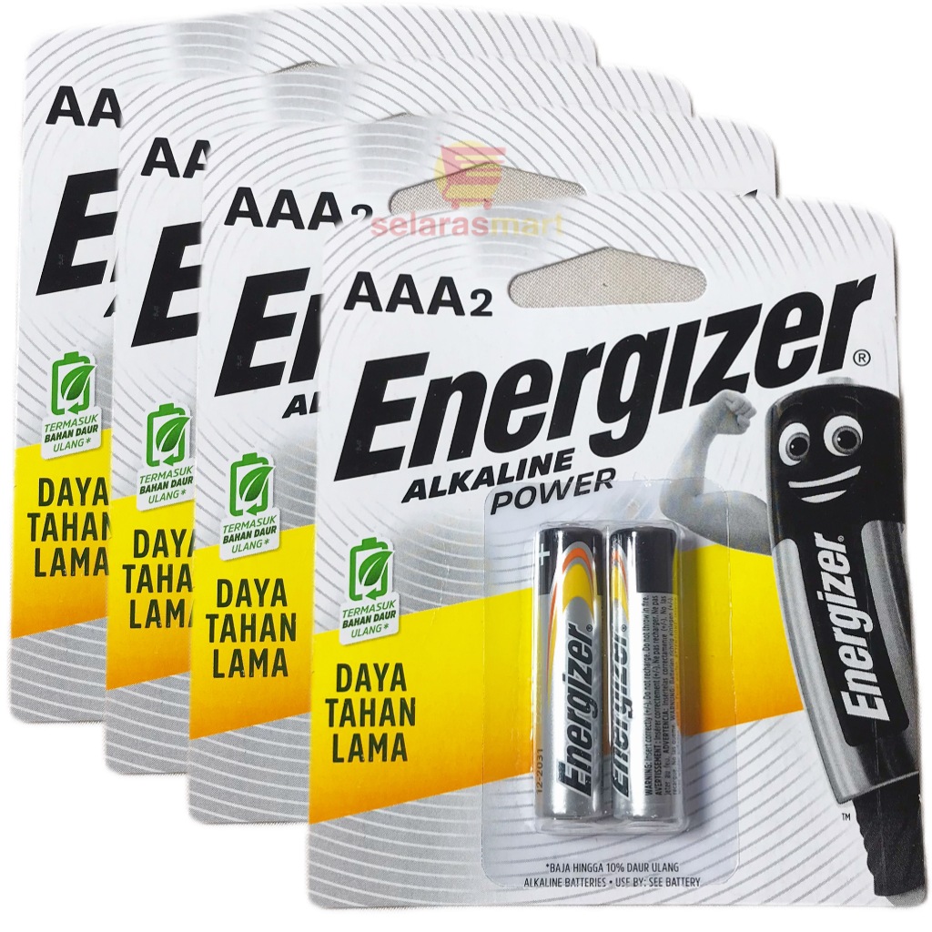 Jual Energizer - Baterai Alkaline Power AAA2 - PerSET | Shopee Indonesia