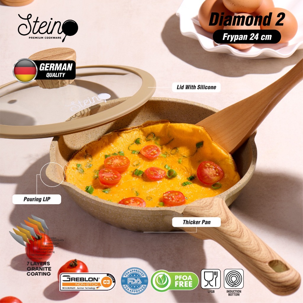 Jual Steincookware Stein Frypan Fry pan 24 Diamond Series | Shopee ...