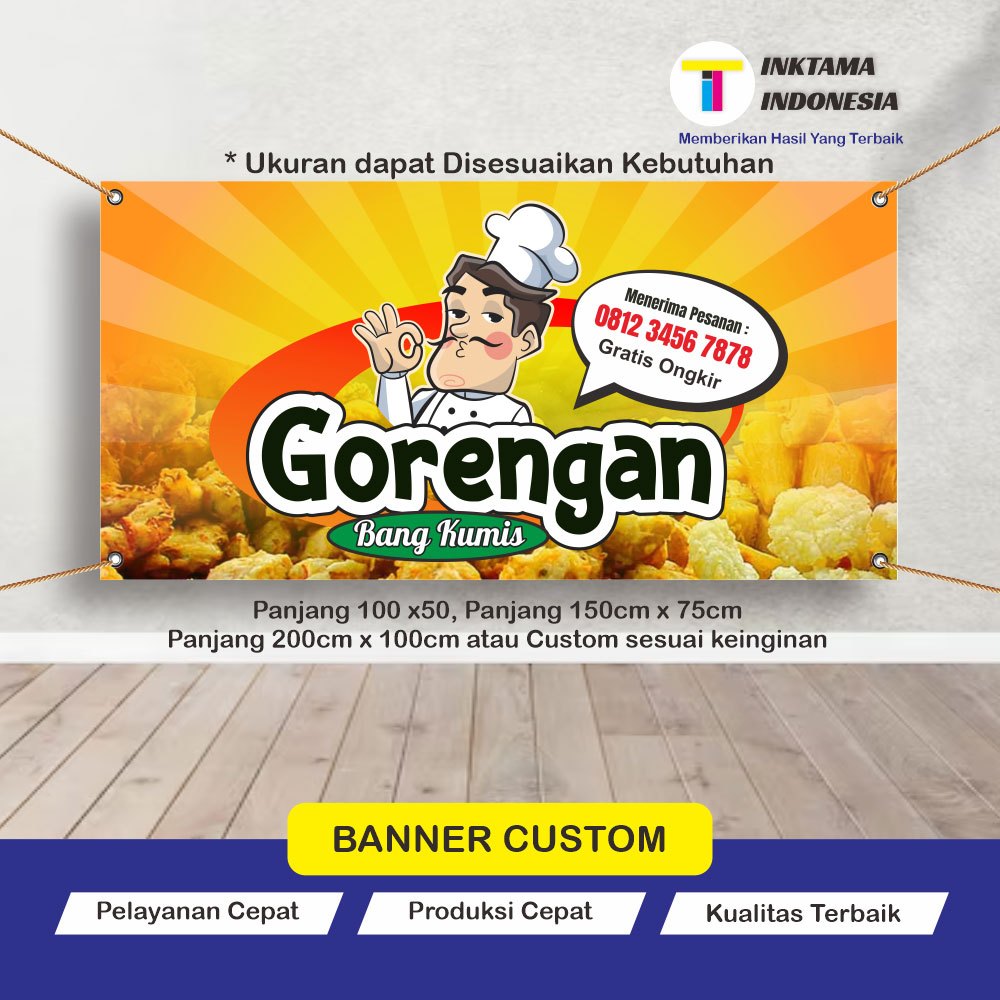Jual Cetak Spanduk Banner Custom Usaha Warung Gorengan Toko Kedai Rumah ...