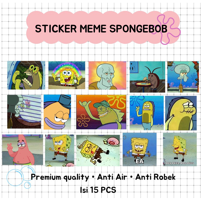 Jual STICKER MEME RANDOM SPONGEBOB | Shopee Indonesia