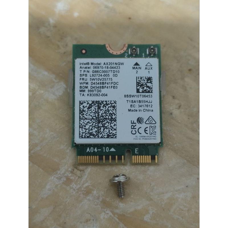 Jual Intel Wifi card M.2 AX201 Wifi 6 Adapter Like New | Shopee Indonesia