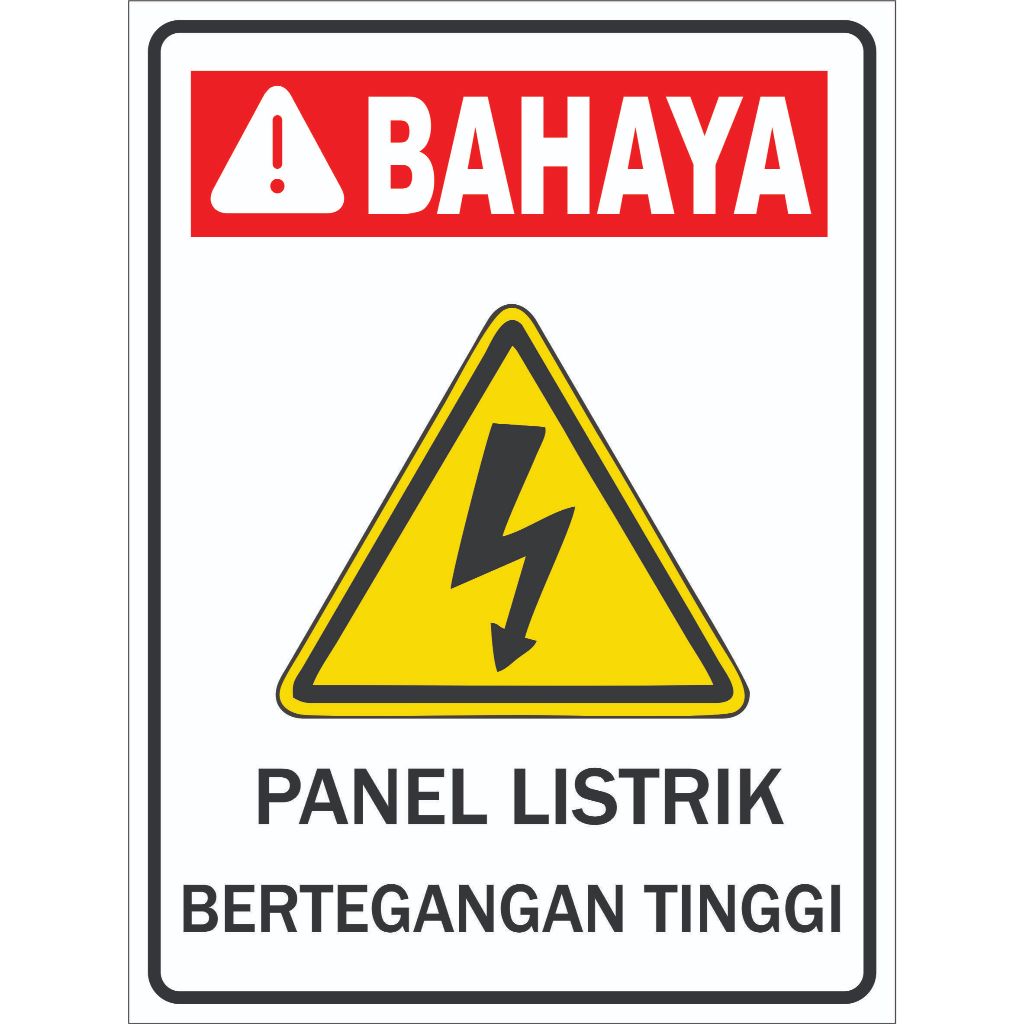 Jual akrilik / stiker bahaya panel listrik bertegangan tinggi | Shopee ...
