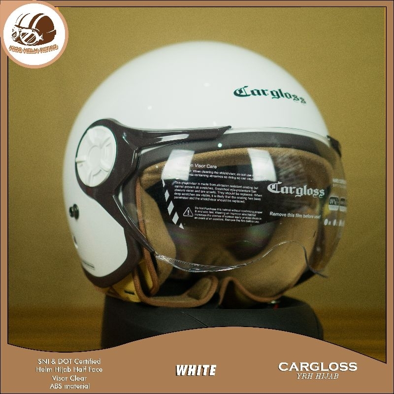 Jual Helm Hijab Cargloss YRH warna Putih | Shopee Indonesia