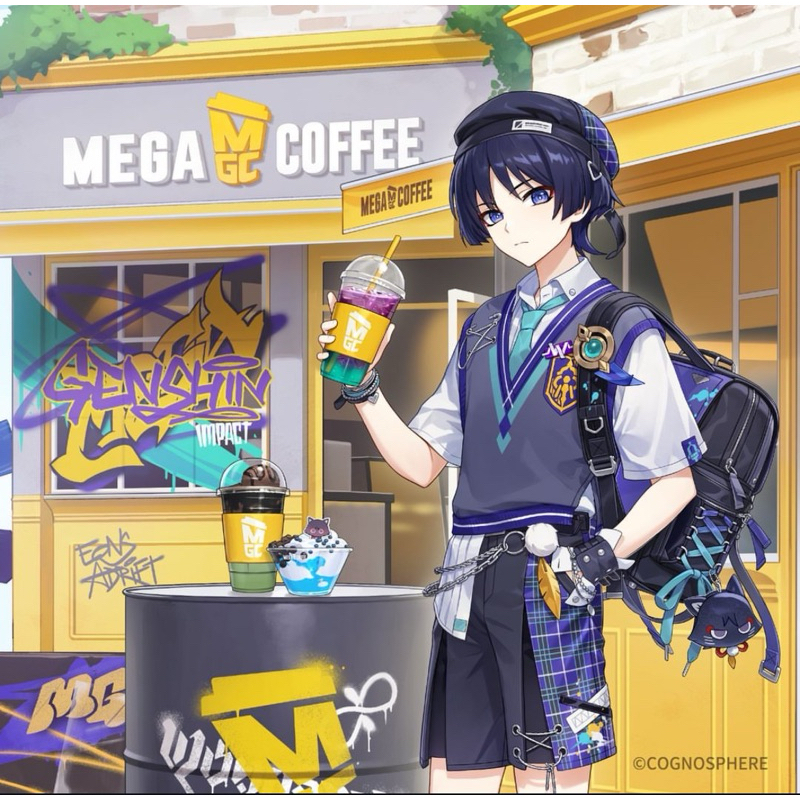 Jual Genshin Impact Scaramouche x MGC Coffee Korea | Shopee Indonesia
