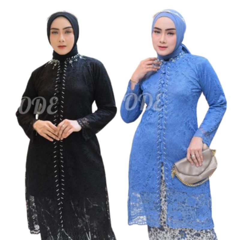 Jual ATASAN!!! KEBAYA JUMBO LD 120 130 MODEL KANCING BROKAT PAYET AYSAH ...
