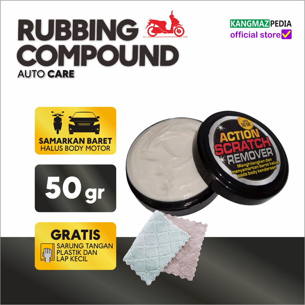 Jual COMPOUND ATASI BARET HALUS BLACK ACTION SCRATCH REMOVER (50 GR ...