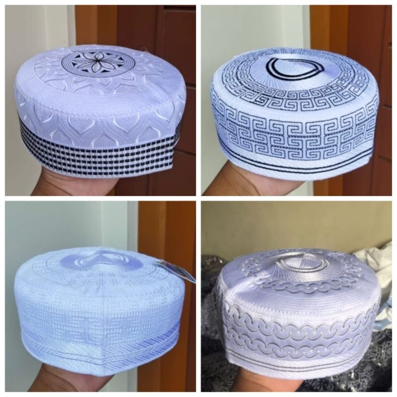 Jual PECI MADINAH BUGIS KOPIAH HAJI MADINAH PECI PUTIH MOTIF | Shopee ...