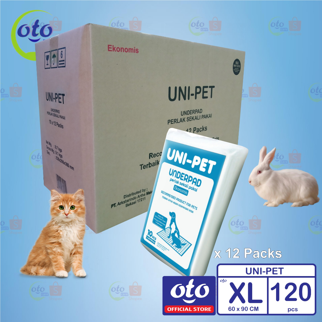 Jual UNI-PET Underpad Alas Kandang Perlak Hewan Anjing Kucing Kelinci ...