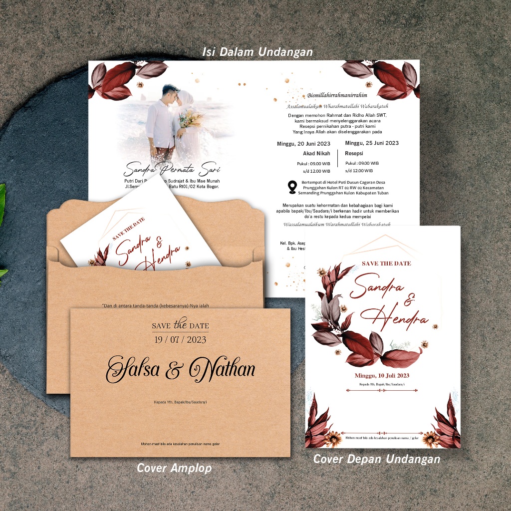 Jual UNDANGAN PERNIKAHAN - UNDANGAN AMPLOP AESTHETHIC - UNDANGAN NIKAH ...