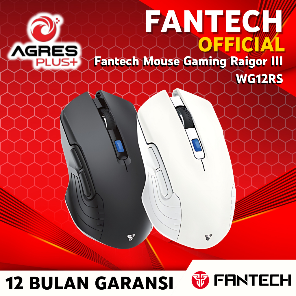 Jual FANTECH WG12RS RAIGOR Gen III Rechargeable Wireless Gaming Mouse ...