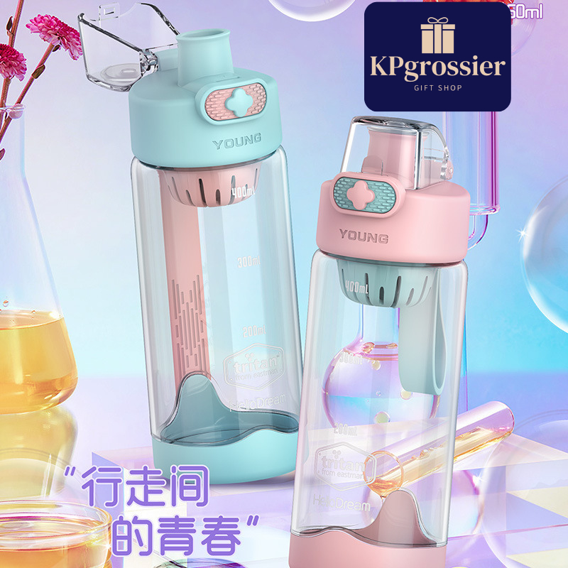 Jual Botol Minum Saringan Teh Tritan Style Korea Hello Dream 450ml dan ...