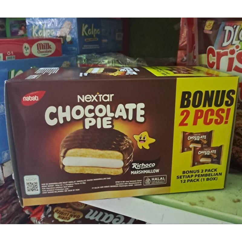 Jual Nextar Chocolate Pie 28 gr isi 12+2 | Shopee Indonesia
