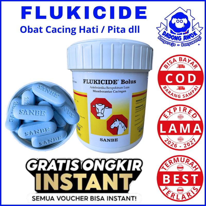 Jual FLUKICIDE 12 - FLUKICIDE 42 BOLUS - OBAT CACING SAPI - OBAT CACING ...