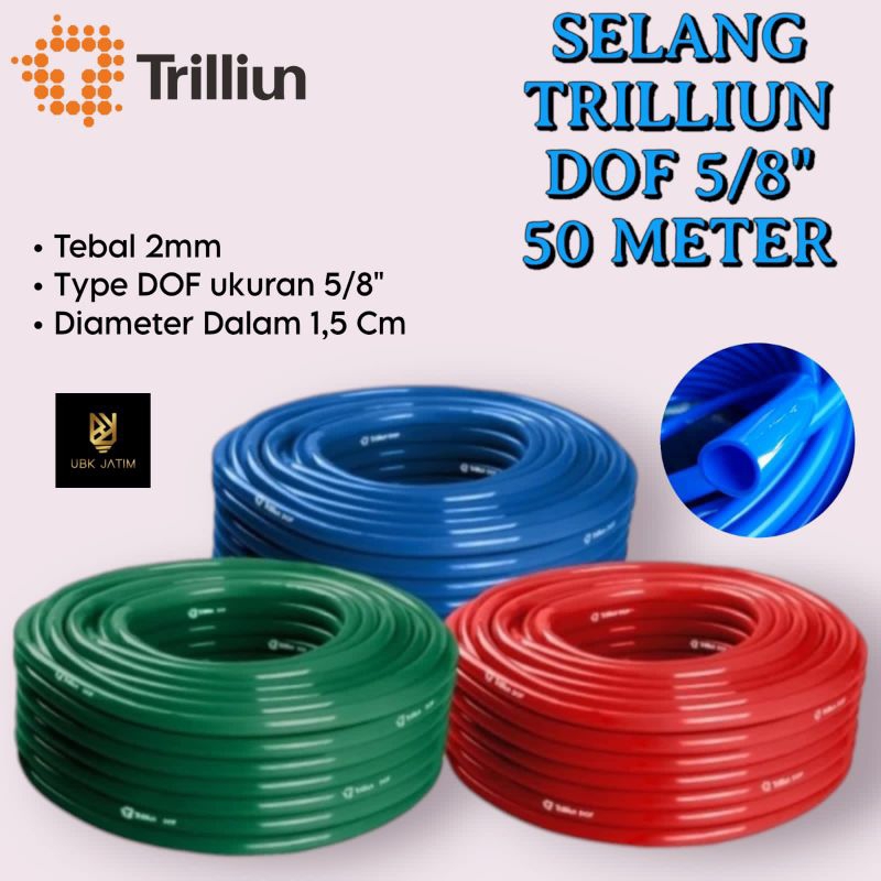 Jual SELANG TRILLIUN DOF 1/2" 5/8" 3/4" 50M | Shopee Indonesia