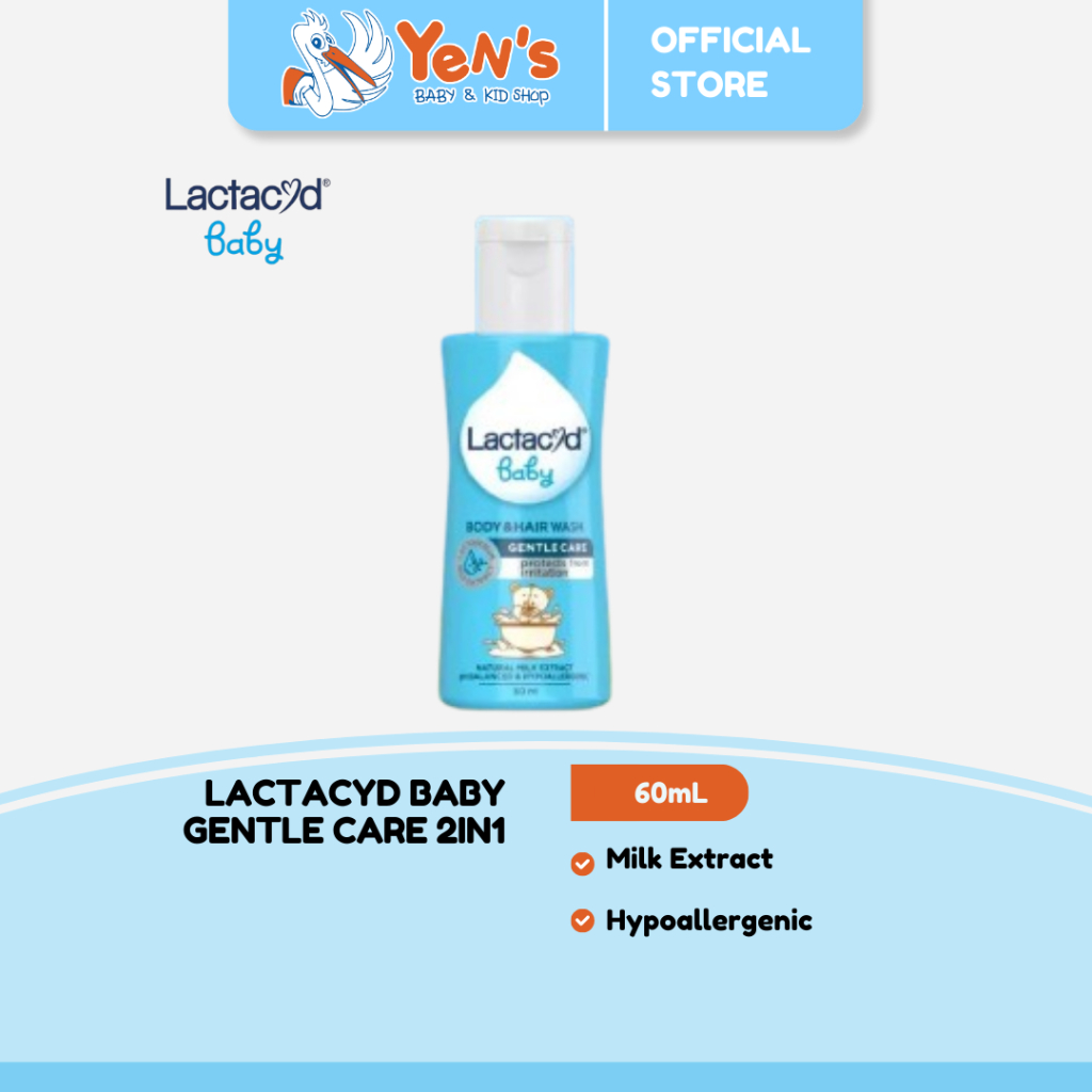 Jual Lactacyd Baby Gentle Care 2in1 Body Wash and Hair Shampoo 60mL ...