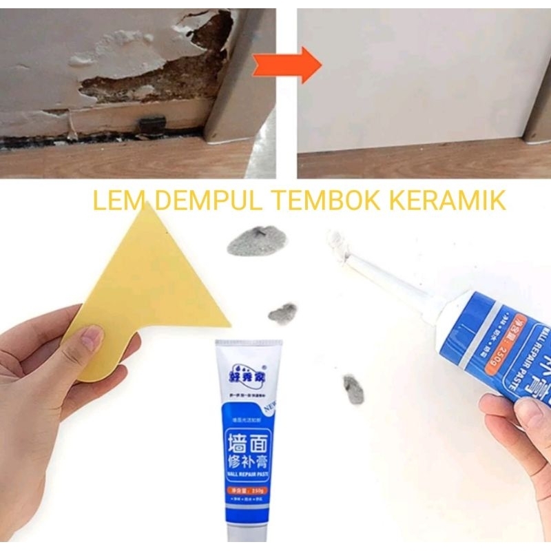 Jual Pasta Dinding Tembok / Perekat Lubang Dempul Retak Waterproof ...