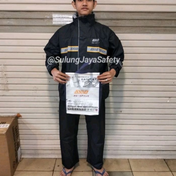 Jual Jas Hujan AXIO Europe 882 Warna Hitam Lengkap - Raincoat Axio ...