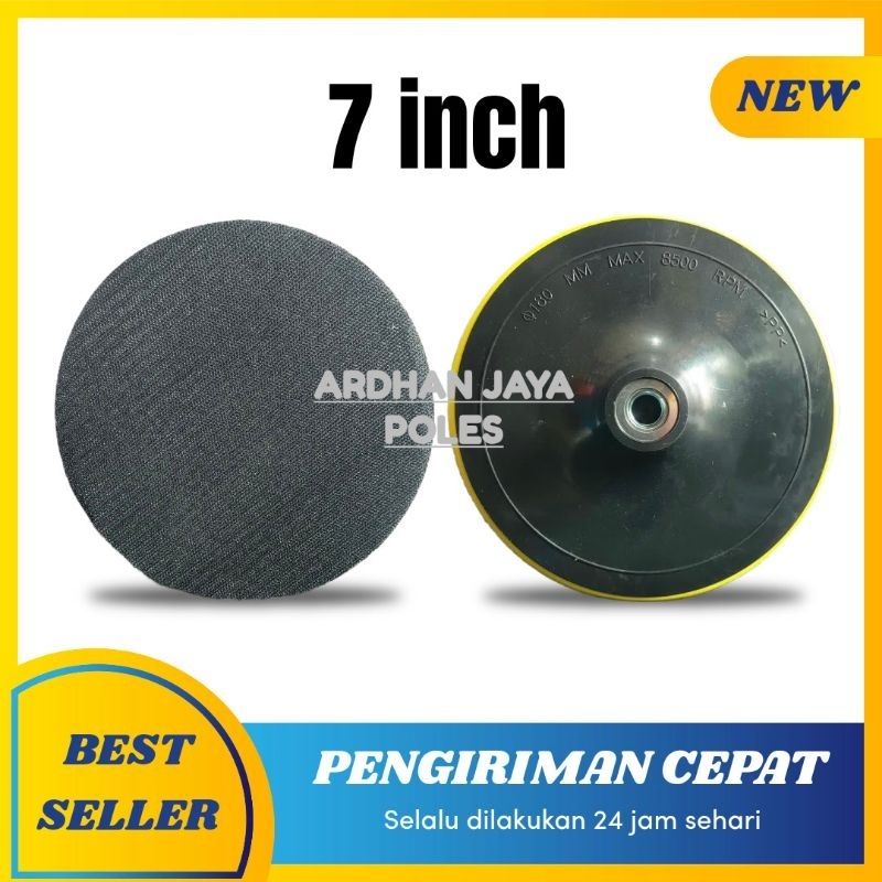 Jual Tatakan Amplas 7 inch Polishing Pad Velcro 7 inch Backing Velcro 7 ...