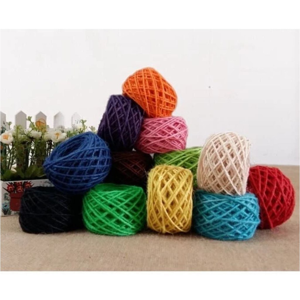 Jual Tali Goni Rami Dekorasi foto dan kerajinan tangan Warna 2mm 3mm ...