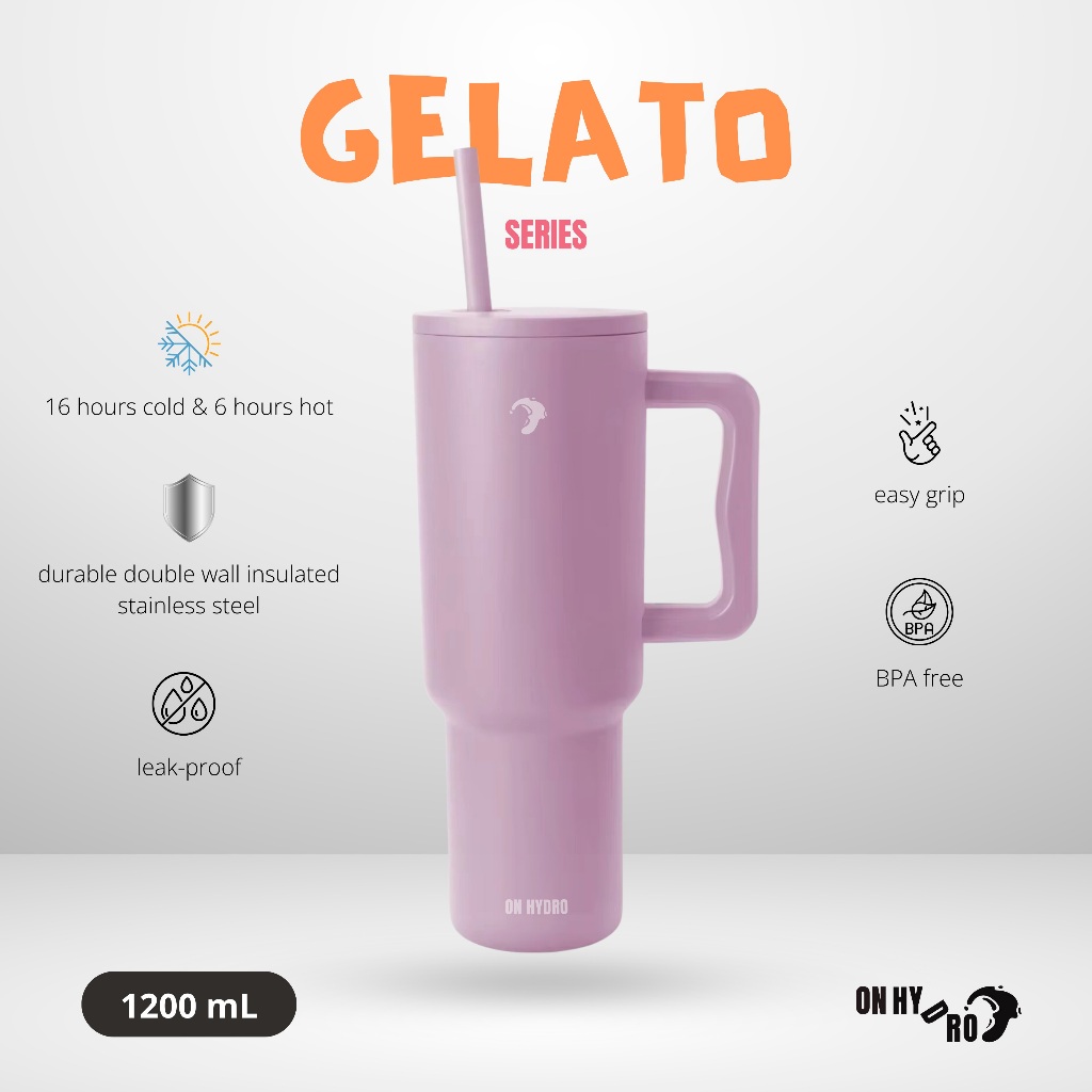 Jual [On Hydro] 1200ml Gelato UNGU Stainless Steel Tumbler (Botol Minum ...