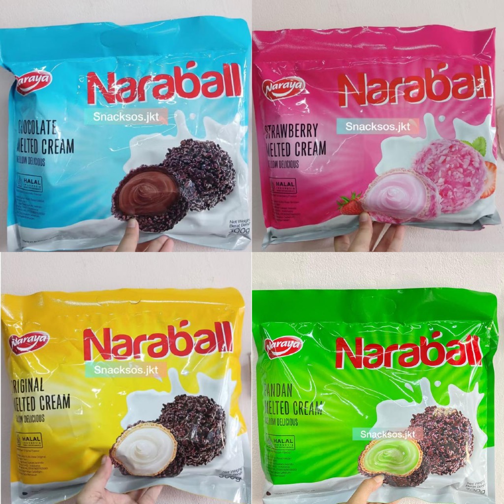 Jual [BIG 300G] NARAYA NARABALL ORIGINAL MELTED CREAM / STRAWBERRY ...