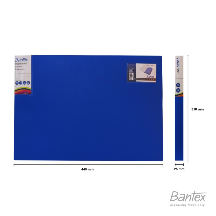 Jual BANTEX DISPLAY BOOK / CLEAR HOLDER A3 LANDSCAPE 20 SHEET 3164 BIRU ...