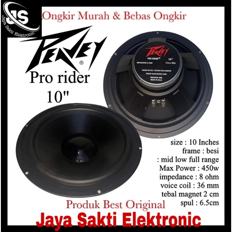 Jual speaker Peavey 10 inch pro rider 450 watt best audio component ...