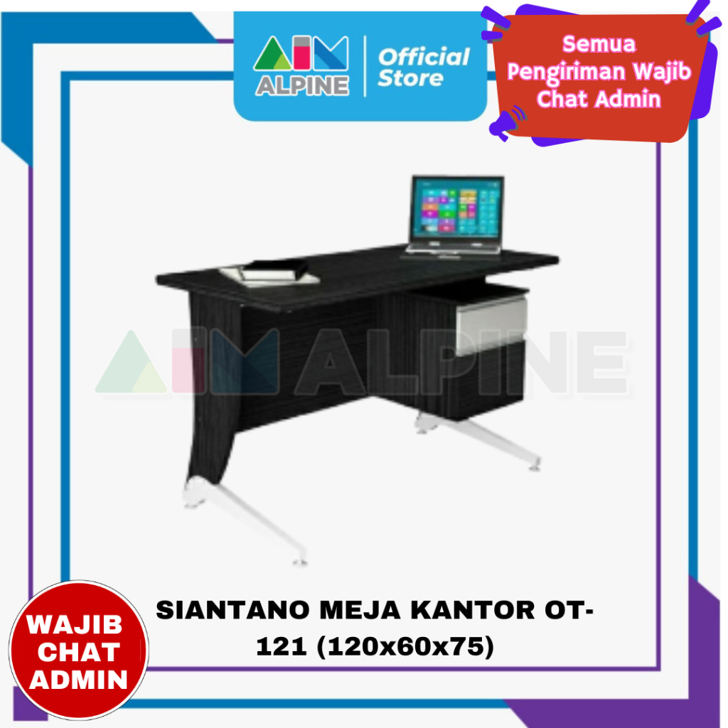 Jual SIANTANO MEJA KANTOR OT-121 (120x60x75) FREE ONGKIR DAN PERAKITAN ...