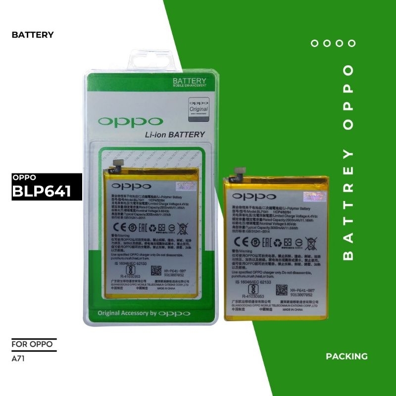 Jual Baterai Original OPPO A71 - BLP641 | Shopee Indonesia