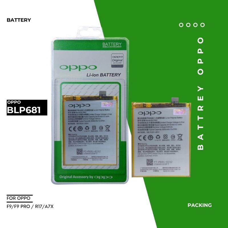 Jual Batre Baterai OPPO BLP681 R17 A7X F9 PRO F9 Baterai Batre Battery ...