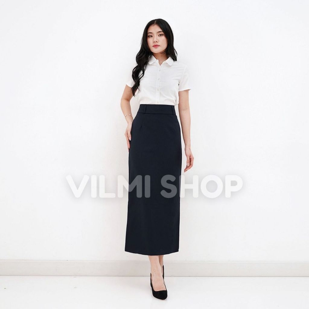 Jual Rok Span Panjang Wanita Rok Kerja Kantor Formal Wanita Rempel ...