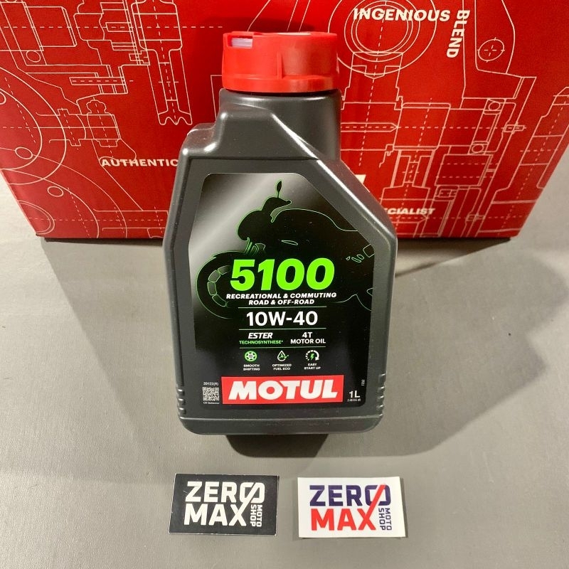 Jual Oli Motor Sport Kopling MOTUL 5100 4T 10W40 Technosynthese Ester 1L Original | Shopee Indonesia