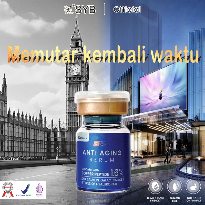 Jual SYB ANTI AGING SERUM 【5ml】Peptide 1,6% + DNA Salmon + Galactomyces ...