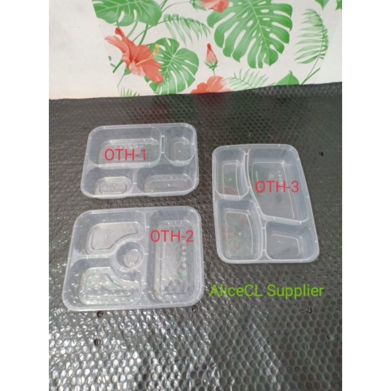 Jual Thinwall box bento sekat OTH-1/OTH-2/OTH-3 = 300 set = 1 dus ...