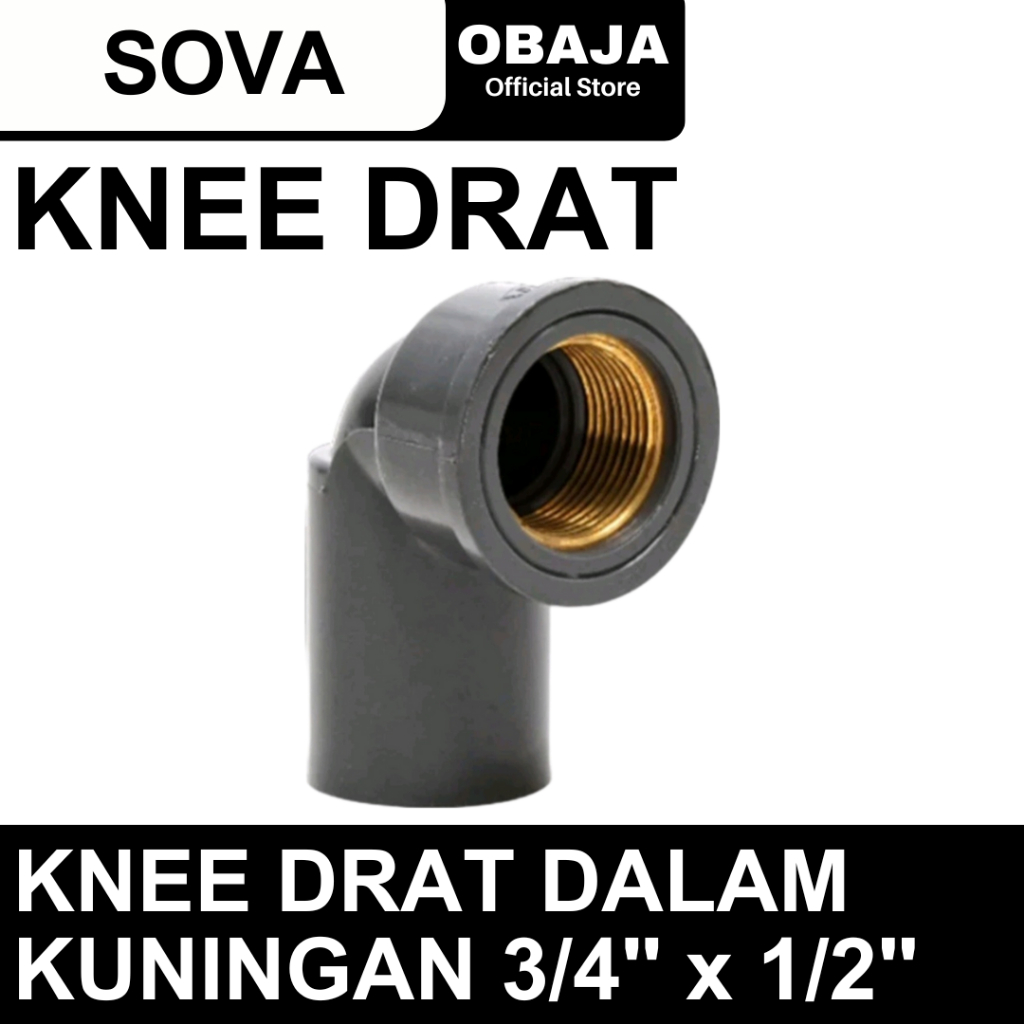 Jual Sova Knee Drat Dalam Kuningan 3/4 x 1/2 Sova / KDD Kuningan 3/4" x 1/2" Inch Sova | Shopee ...