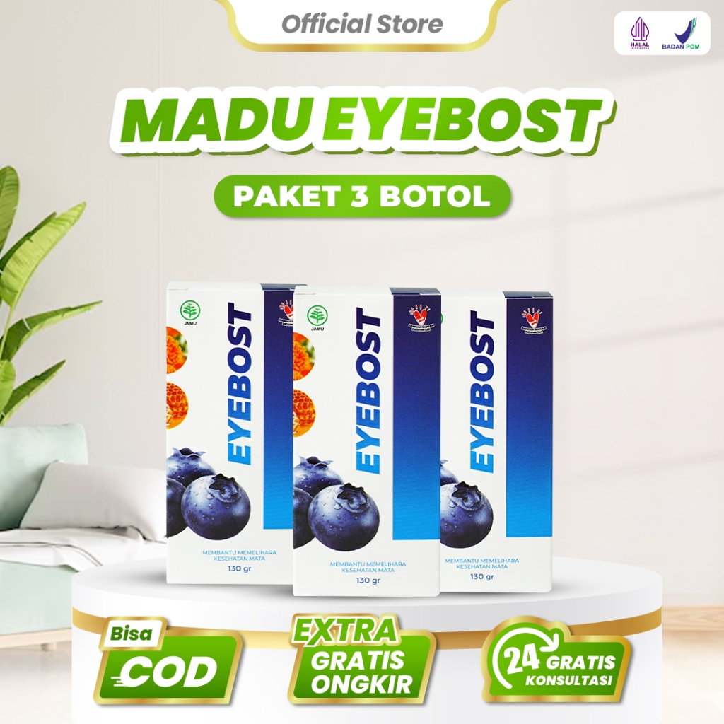 Jual Madu Eyebost 3 Botol - Madu Eyebost Herbal Mengurangi Mata Minus ...