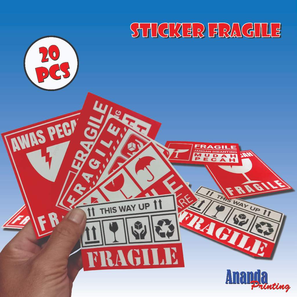 Jual STICKER FRAGILE / FRAGILE / STICKER PAKET FRAGILE | Shopee Indonesia