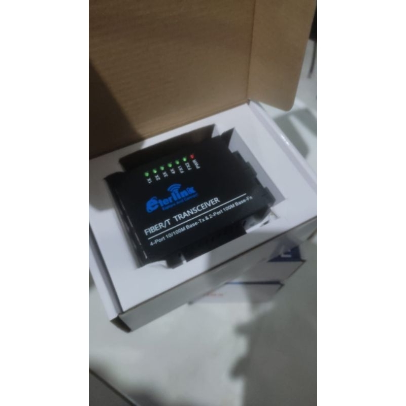 Jual HTB ETERLINK 2 FO 4 LAN + ADAPTOR 5V SUPORT POE | Shopee Indonesia