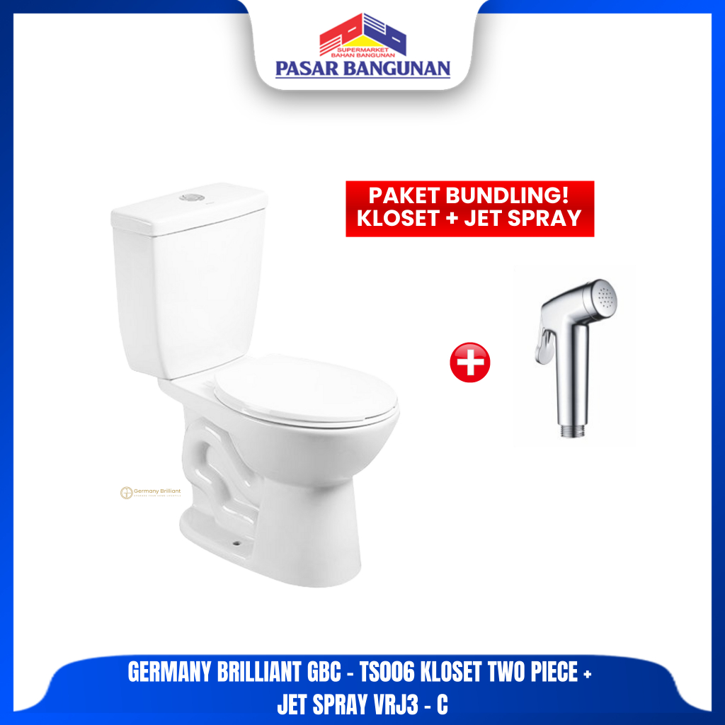 Jual Paket Bundling! Germany Brilliant GBC-TS006 Kloset Two Piece + Jet Spray VRJ3-C | Shopee ...