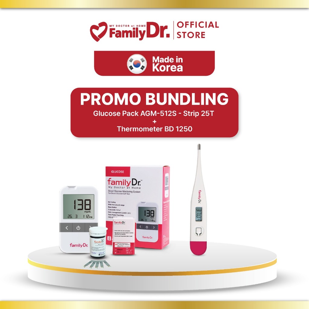 Jual FamilyDr Alat Cek Gula Darah + FamilyDr Termometer Digital BD 1250 ...