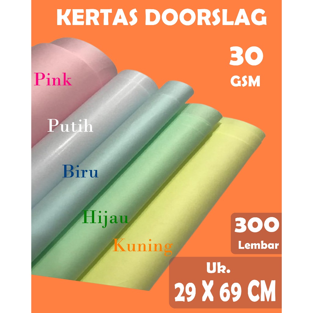 Jual KERTAS DOORSLAG / KERTAS PEMBUNGKUS / KERTAS HAMPERS 30 GSM UKURAN ...