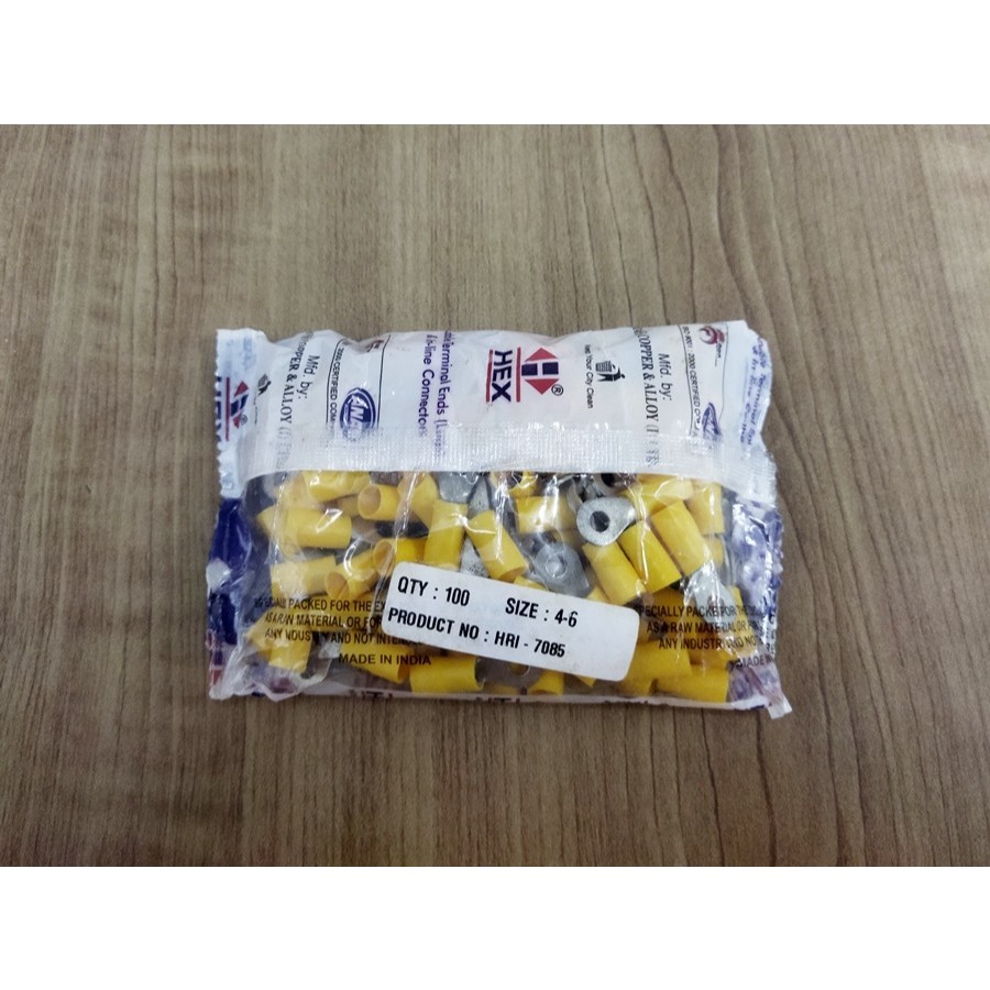 Jual HEX Ring Type Cable Lugs HRI-7085 for Cable 4-6mm2 | Shopee Indonesia
