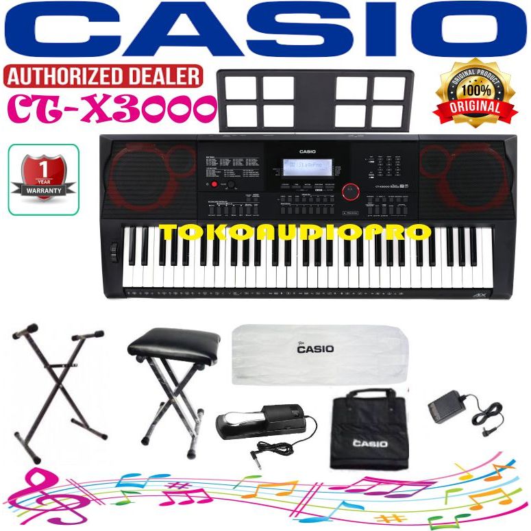Jual Keyboard Casio CTX3000 Keyboard Paket Casio CTX-3000 CAsio CT-X3000 | Shopee Indonesia