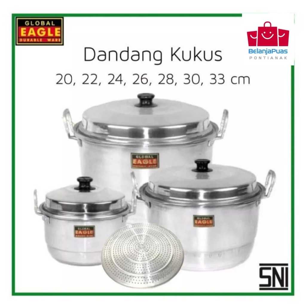 Jual DANDANG ALUMINIUM EAGLE /DANDANG MULYA /PANCI EKONOMI/PANCI KUKUS 20 22 24 26 28 30 33 cm ...