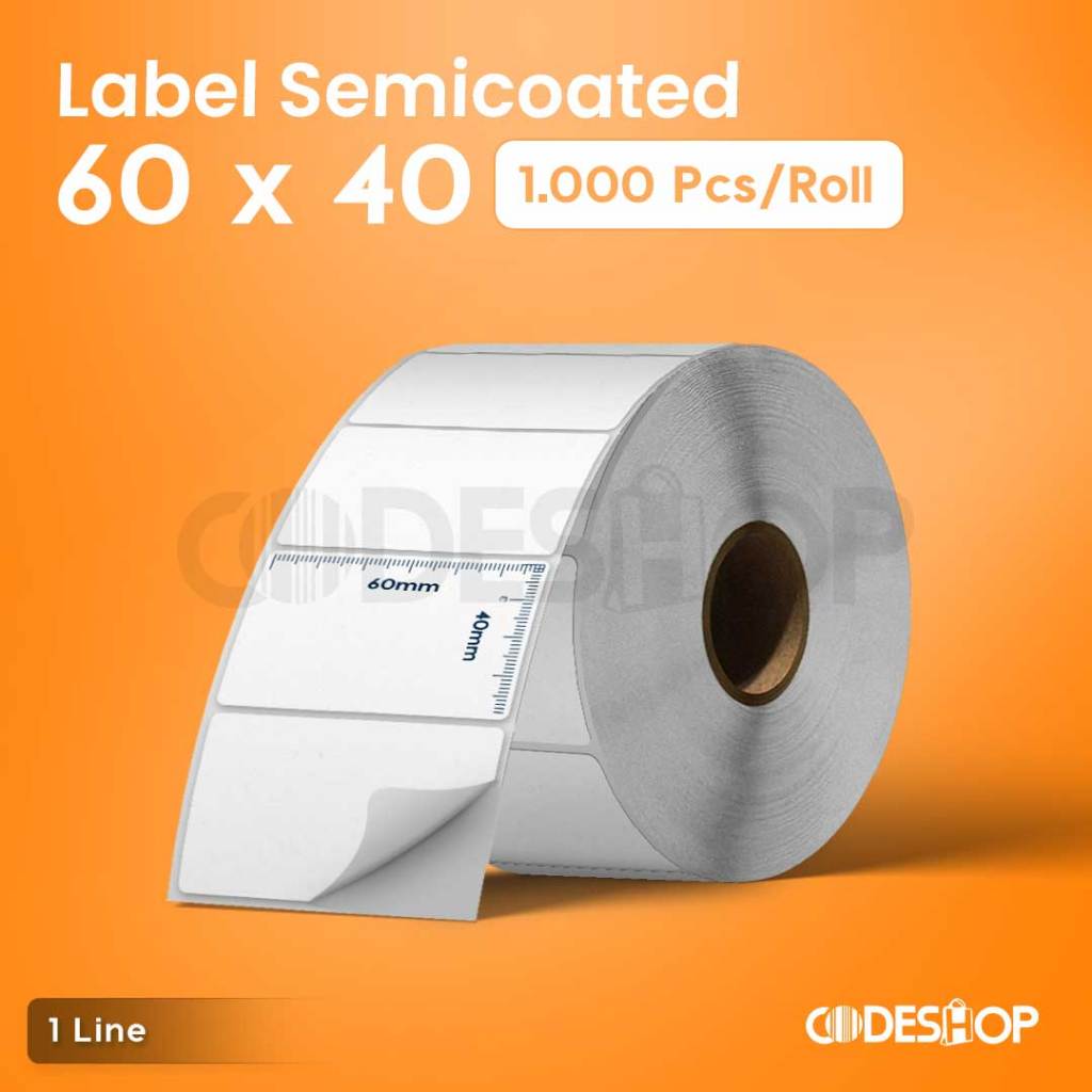 Jual LABEL BARCODE BLUEPRINT 60 X 40 SEMICOATED STICKER ISI 1000 PCS ...