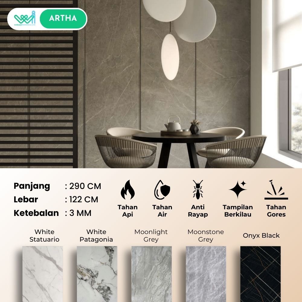 Jual UV Board PVC Marmer | Marble Tebal 3 mm | UV Board Panel Dinding ...